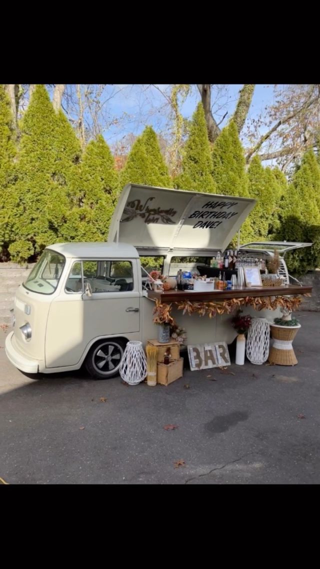 Get a quote for our VW Mobile Bar Bus - Whimsically Tipsy